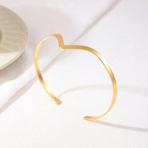 Minimalist Arm Cuff - Gold Upper Arm Band - Silver Arm Bracelet ...