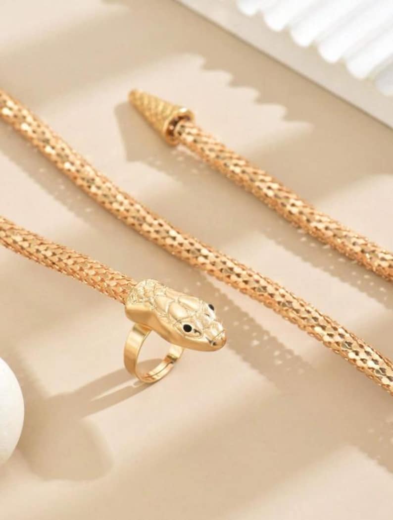 Bendable Snake Bracelet, Adjustable Gold Snake Arm Bracelet, Party ...