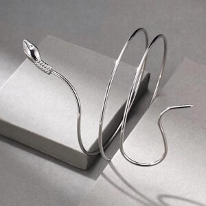 Snake Upper Arm Bracelet, Gold Snake Bracelet, Silver Bracelet, Snake ...