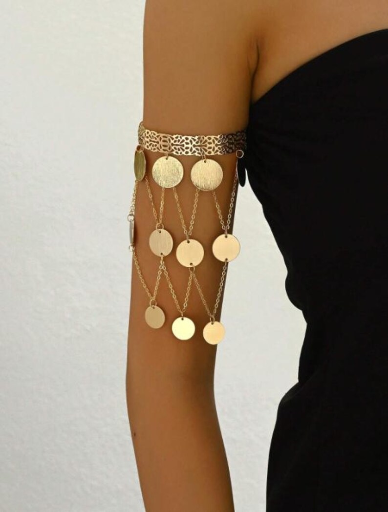 Minimalist Arm Cuff Gold Upper Arm Band Silver Arm Bracelet Elegant ...