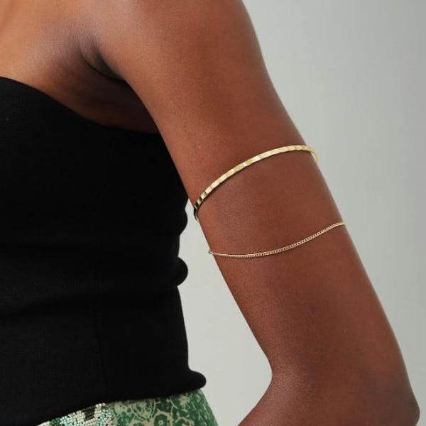 Gold Arm Band - Etsy
