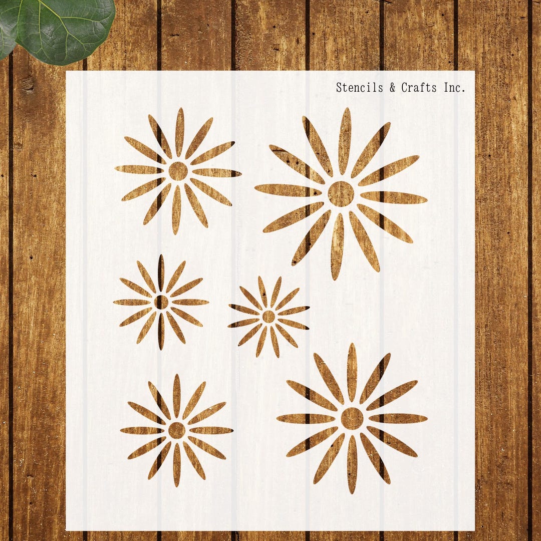 DAISY STENCIL, Flower Stencil, Daisy Template, Daisies Stencil, Craft ...