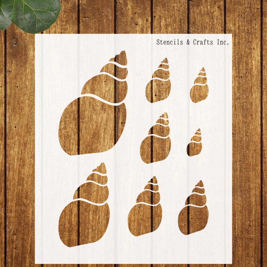 CONCH SHELLS STENCIL, Maritime Stencil, Seashells Stencil, Marine ...