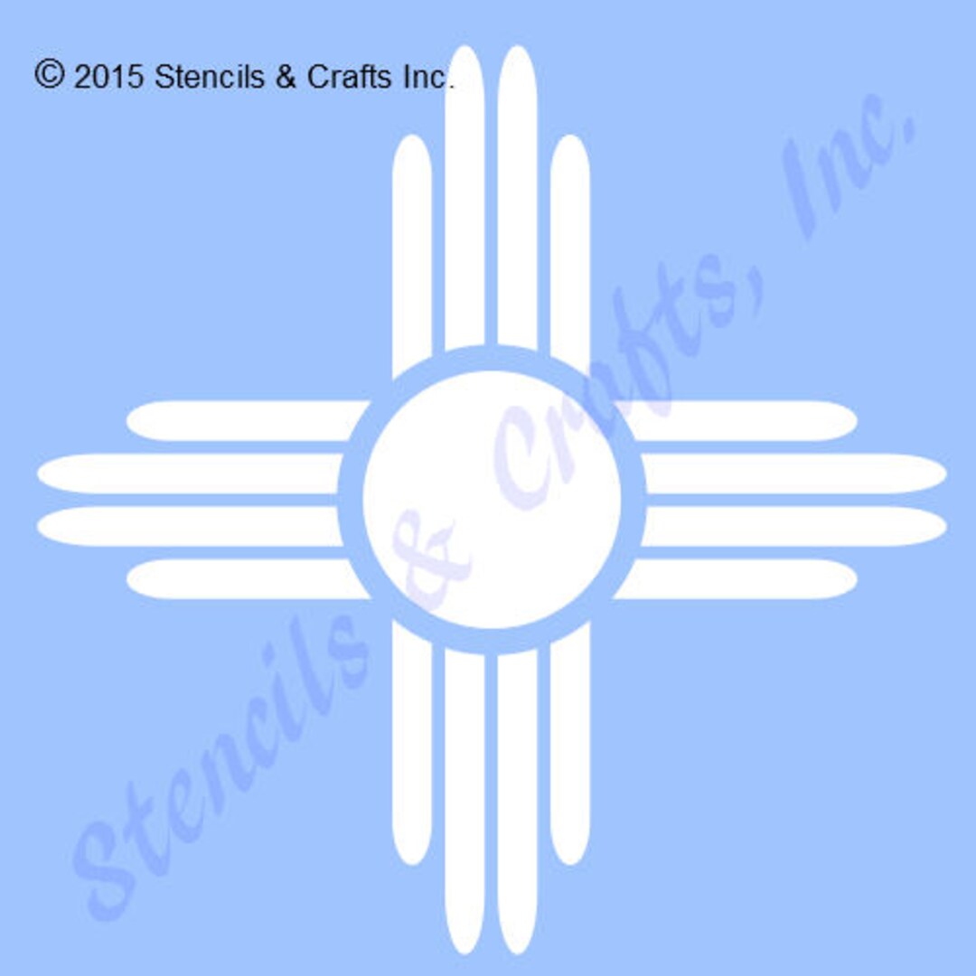 7, 8, 9 ZIA SUN STENCIL, Western Southwestern Pattern, Sun Template - Etsy