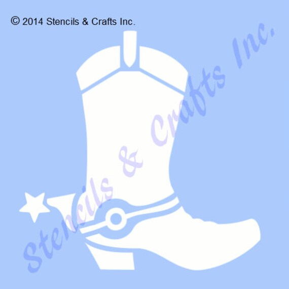 Cowboy Boot Stencil
