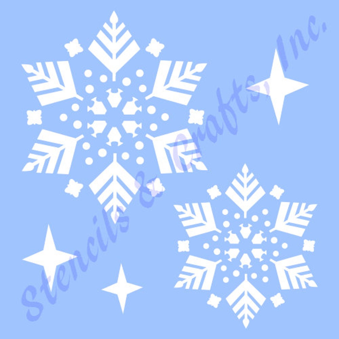 SNOWFLAKES STENCIL, Christmas Stencil, Winter Template - Etsy