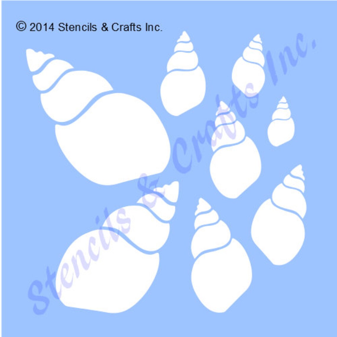 CONCH SHELL STENCIL Beach Stencil Shells Template - Etsy