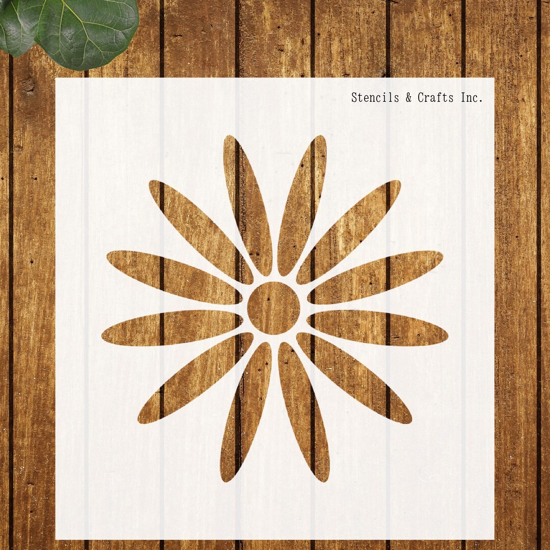 DAISY STENCIL, Sizes: 9"-10", Daisy Template, Daisies Stencil, Reusable ...