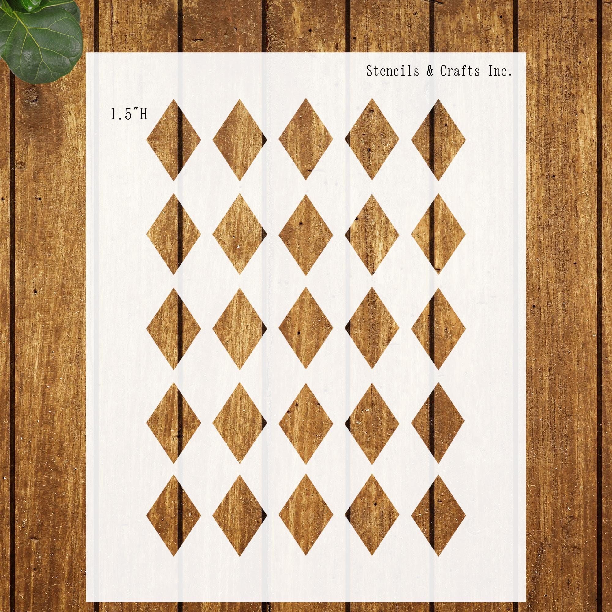 DIAMONDS STENCIL, Diamond Pattern, Argyle Stencil, Reversible Stencil ...