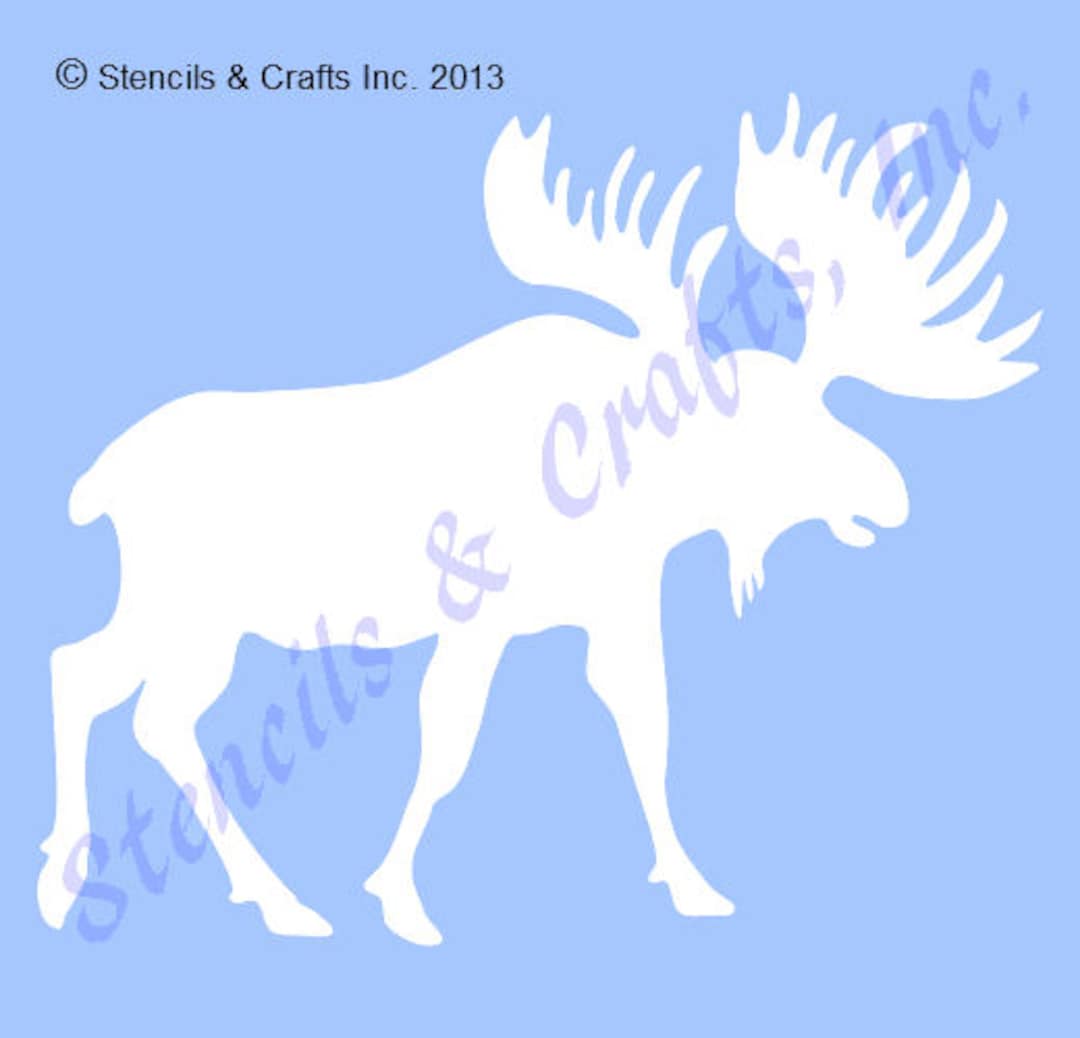 MOOSE STENCIL, Woodland Stencil, Animal Stencil, Painting Stencil, Northwood Stencil, Reusable ...