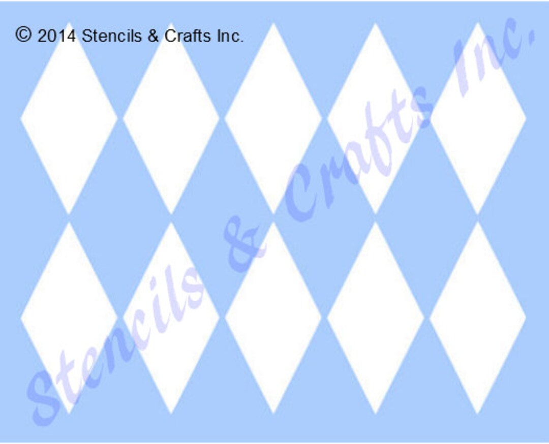 3 HARLEQUIN STENCIL, Harlequin Template Border, Scrapbook, Pattern ...