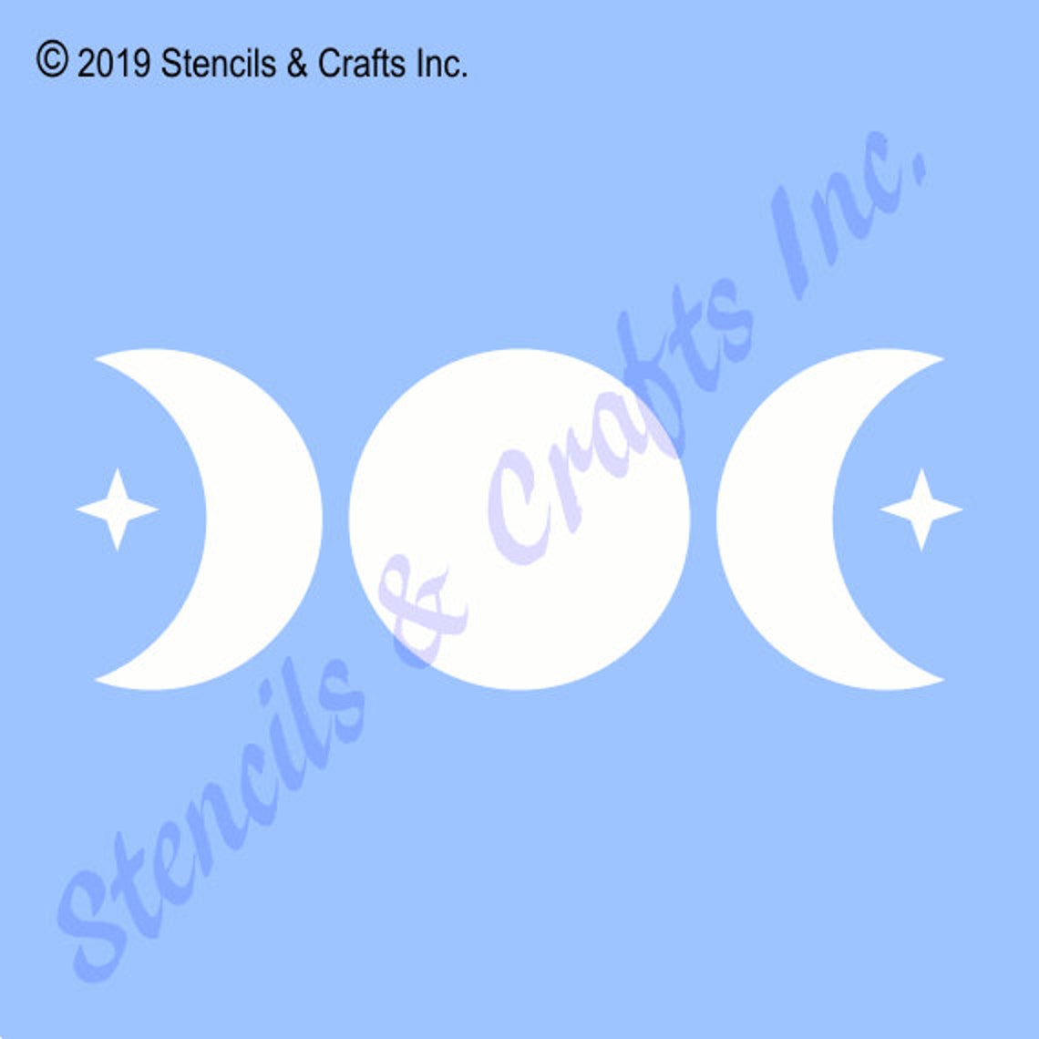 MOON GODDESS STENCIL Triple Moon Stencil Moon Template - Etsy