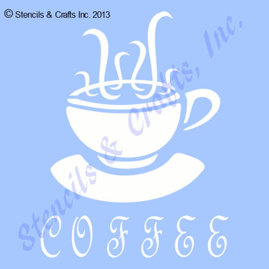 4" COFFEE CUP STENCIL, Tea Cup Template - Etsy