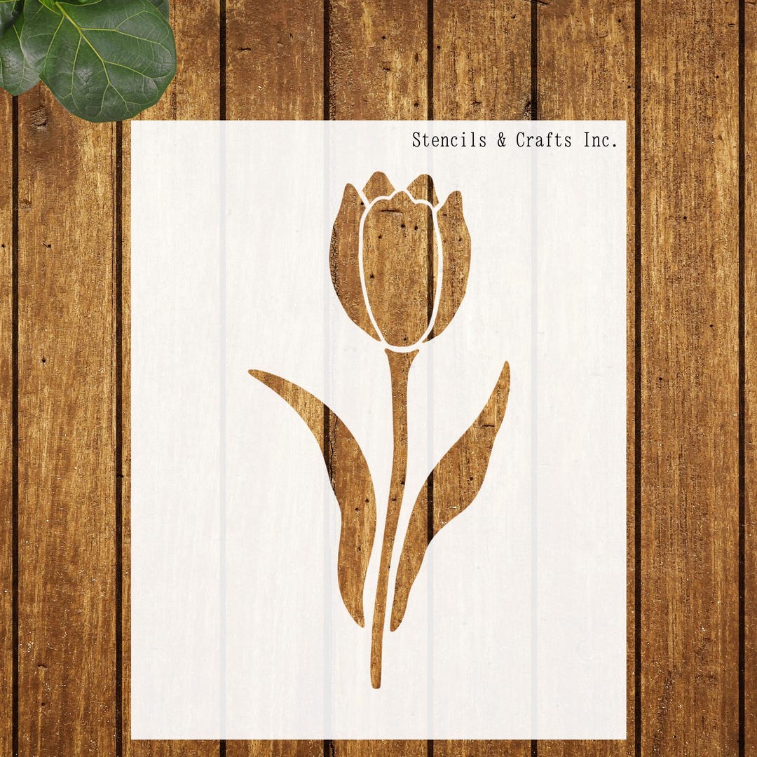 TULIP STENCIL, Flower Stencil, Tulip Template, Painting Stencil ...
