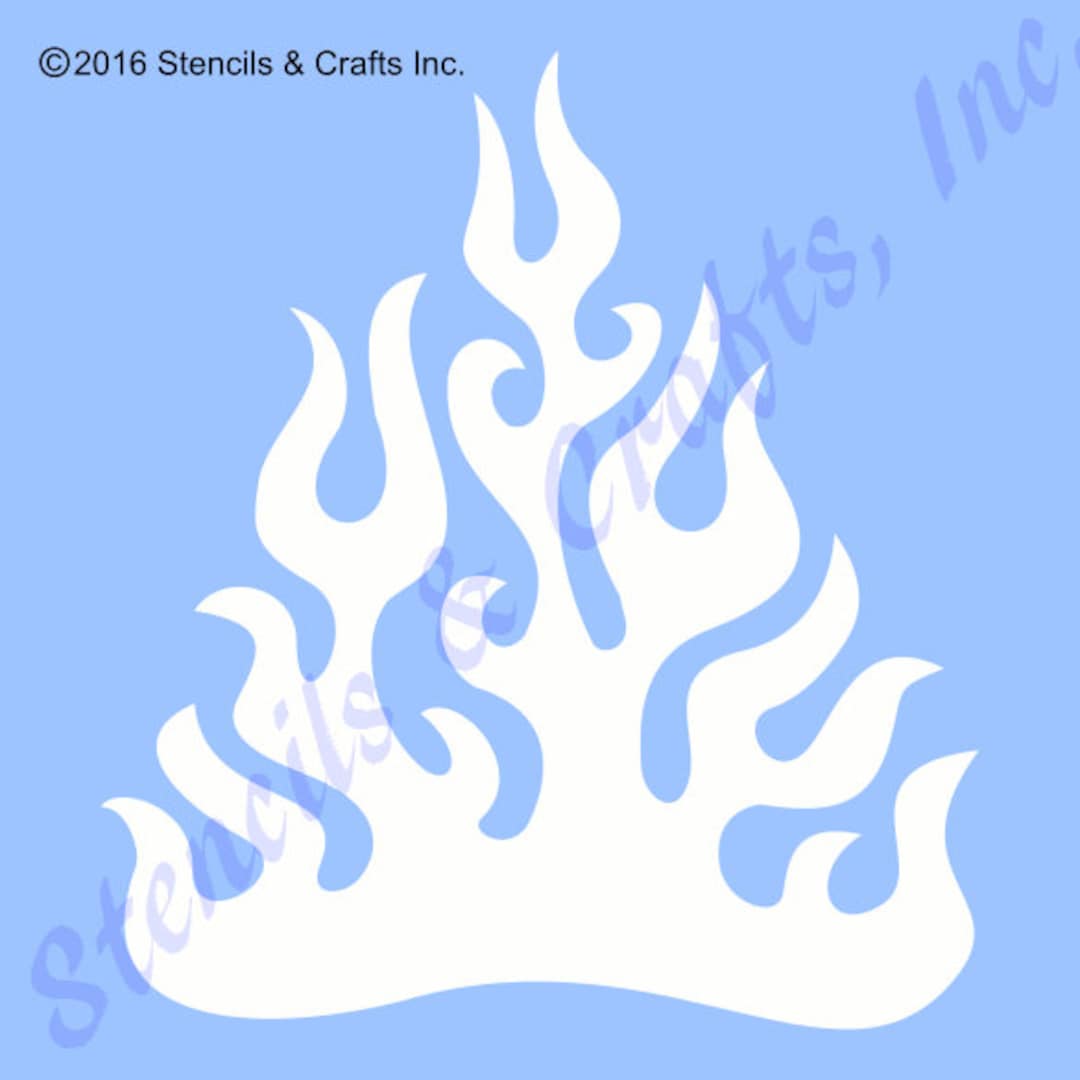 10" FIRE FLAME STENCIL, Fire Template, Pattern - Etsy