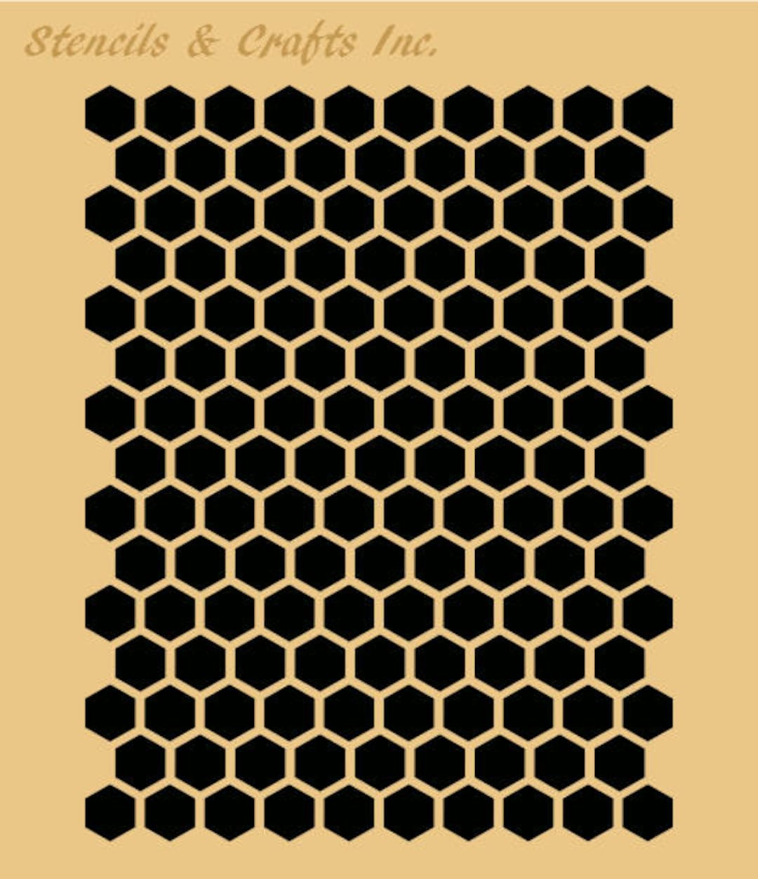1/2 HONEYCOMB BEEHIVE STENCIL, Hexagon Pattern, Shapes Template - Etsy