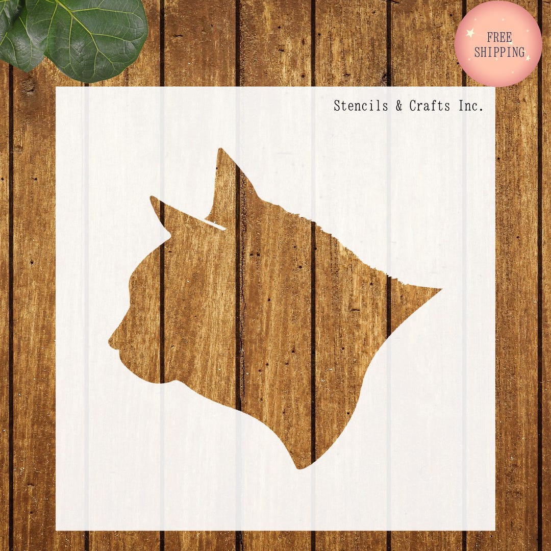CAT STENCIL, Cat Head Stencil, Animal Stencil, Scrapbook, Painting Stencil, Template, Reusable ...