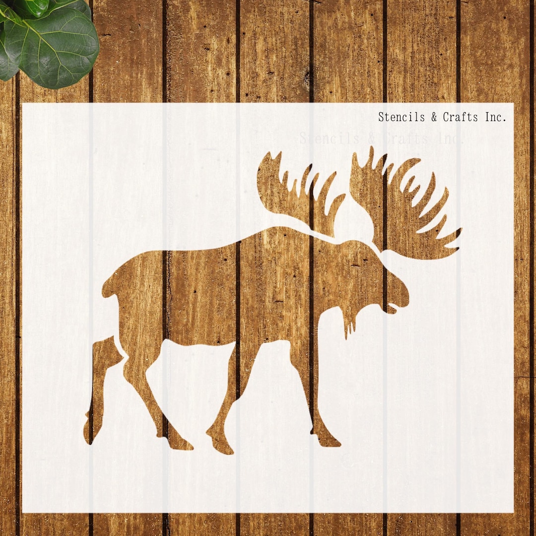 MOOSE STENCIL, Woodland Stencil, Animal Stencil, Painting Stencil, Northwood Stencil, Reusable ...