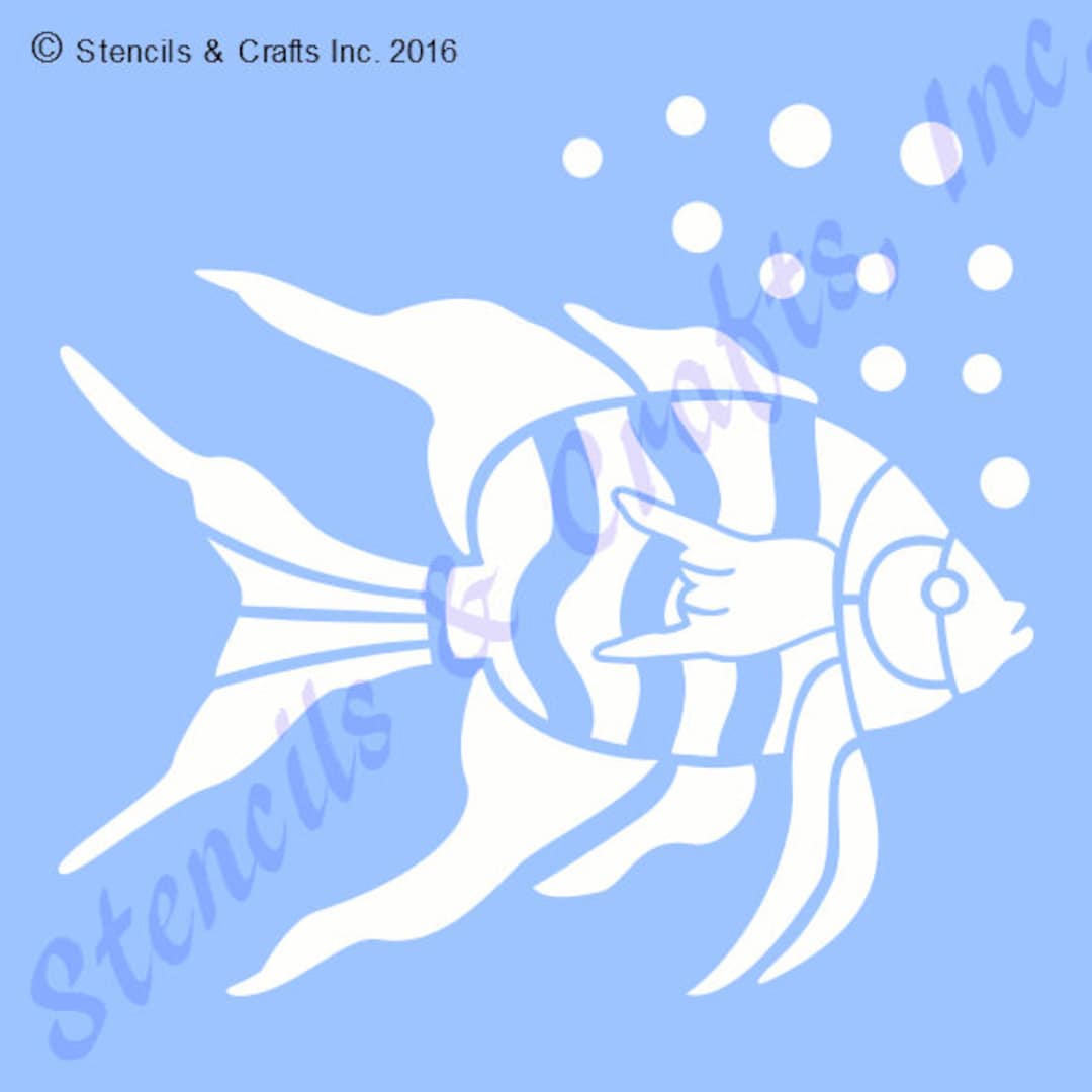 10.5 FISH STENCIL, Animal Pattern, Fish Template, Beach Stencil - Etsy