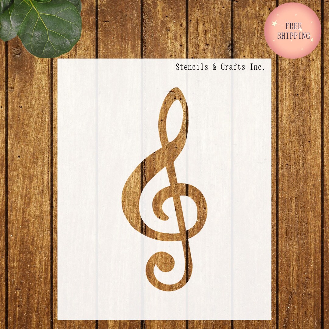 CLEF STENCIL, Multiple Sizes, Template, Musical Notes Stencil, Musical ...