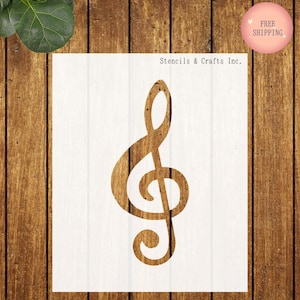 CLEF STENCIL, Multiple Sizes, Template, Musical Notes Stencil, Musical ...