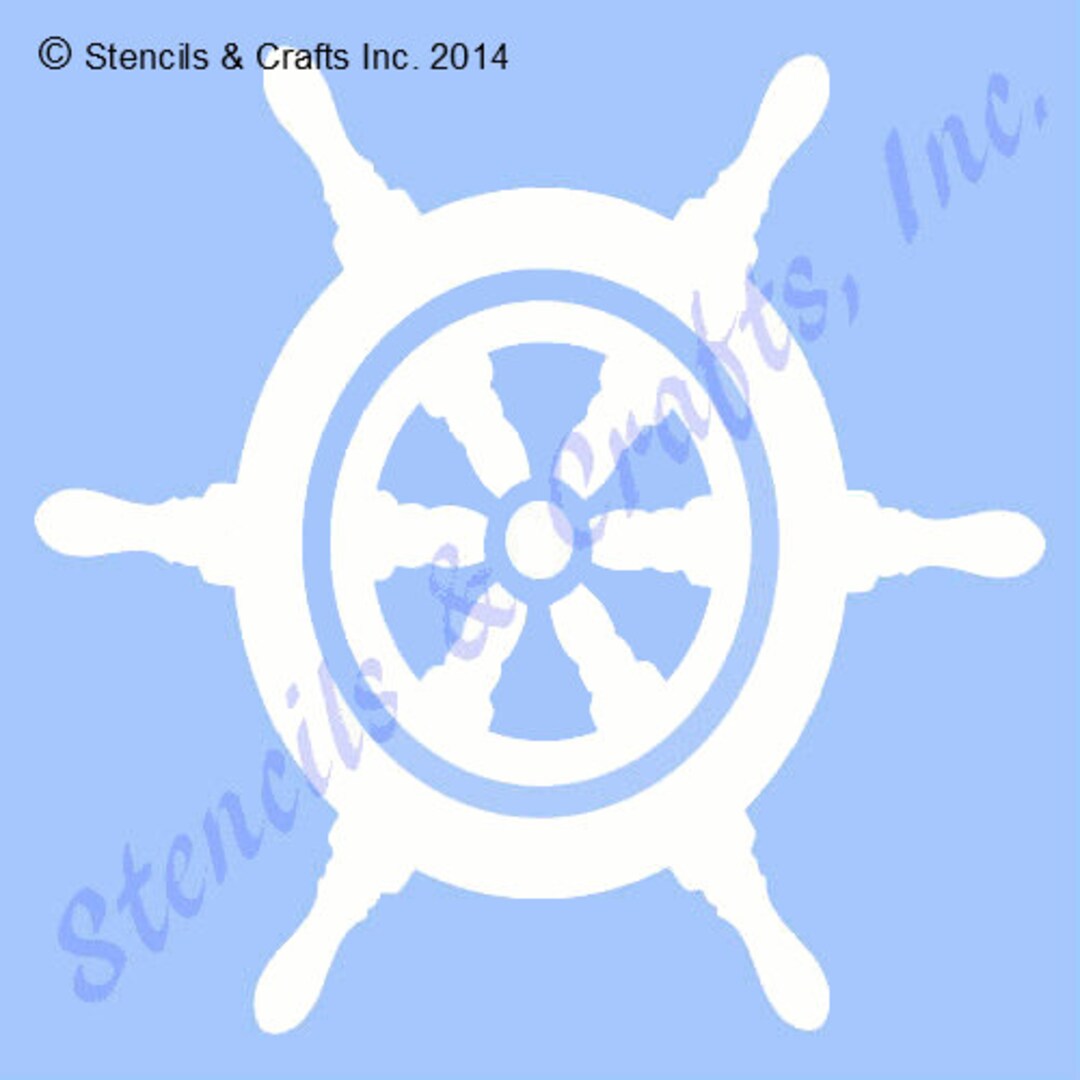 11" SHIP CAPTAIN WHEEL, Nautical Stencil, Wheel Stencil, Beach Stencil ...