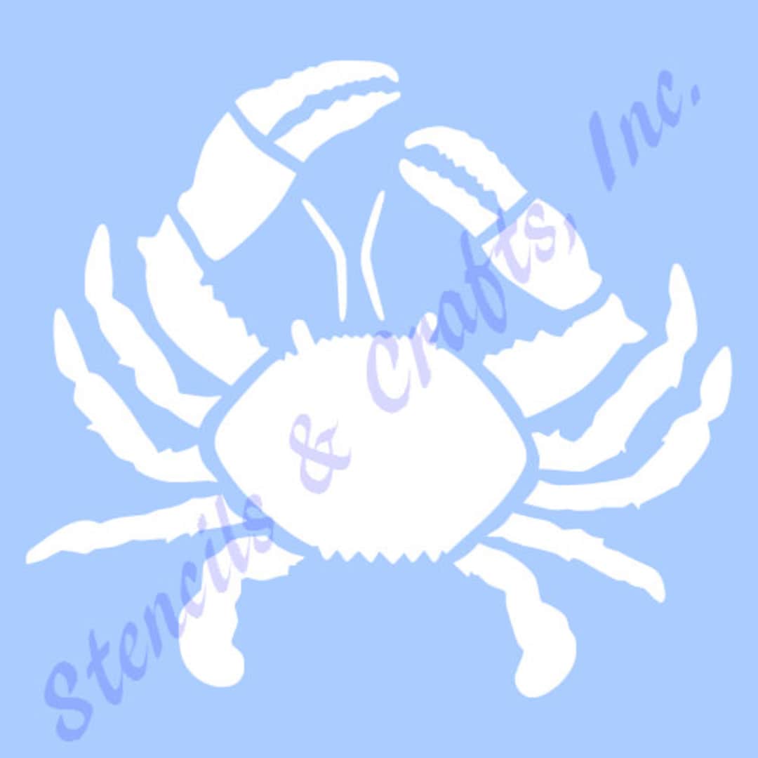11 CRAB STENCIL, Sea Animal Stencil, Nautical Stencil, Beach Template ...
