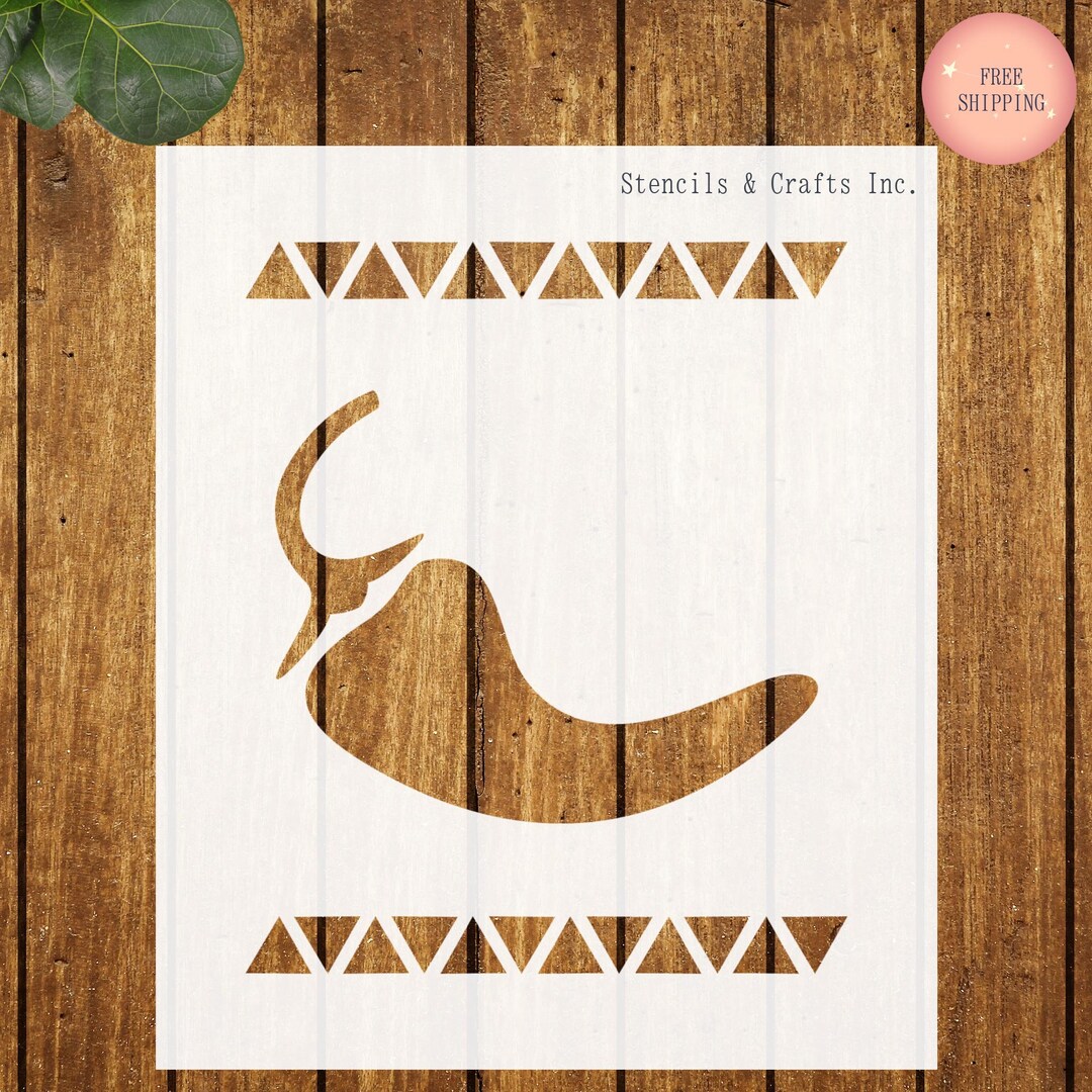 CHILI PEPPER STENCIL, 2.55"-4.25" Sizes, Western Template, Painting ...