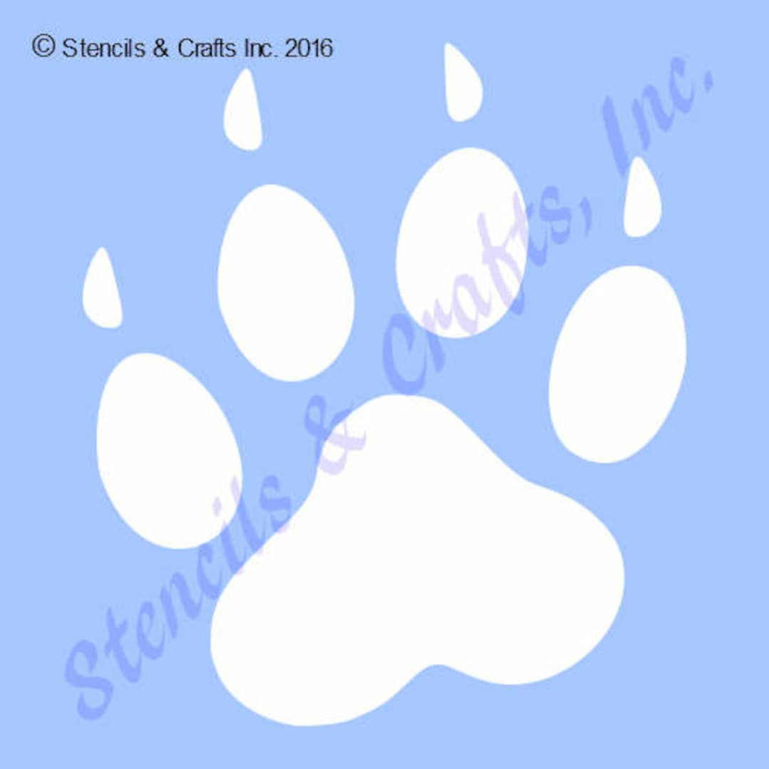 10" ANIMAL PAW STENCIL, Animal Paws Print Pattern, Paws Template - Etsy