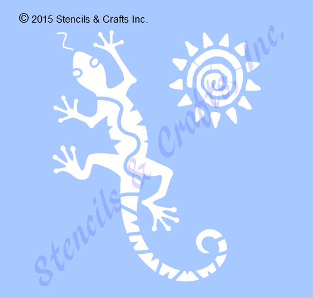 LIZARD STENCIL Reptile Template Gecko Stencil Western - Etsy