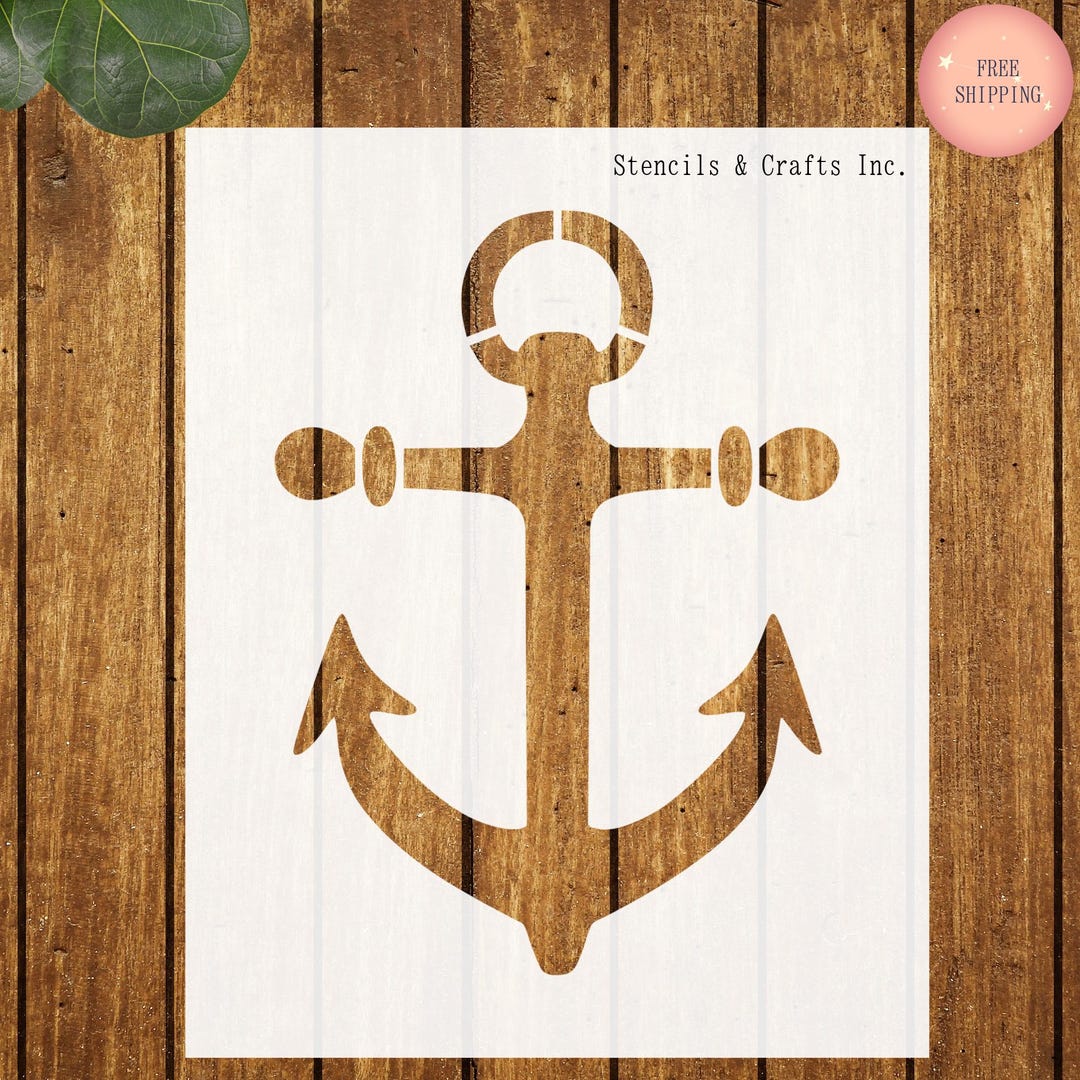 ANCHOR STENCIL, Multiple Sizes, Maritime Stencil, Beach Stencil ...