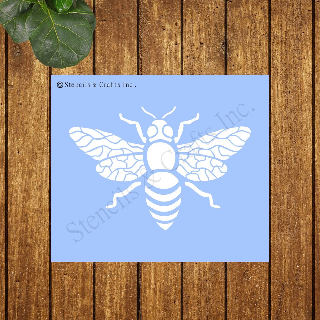 5 BEE STENCIL, Bumble Bee Stencil. Reusable Stencil, Painting Stencil ...