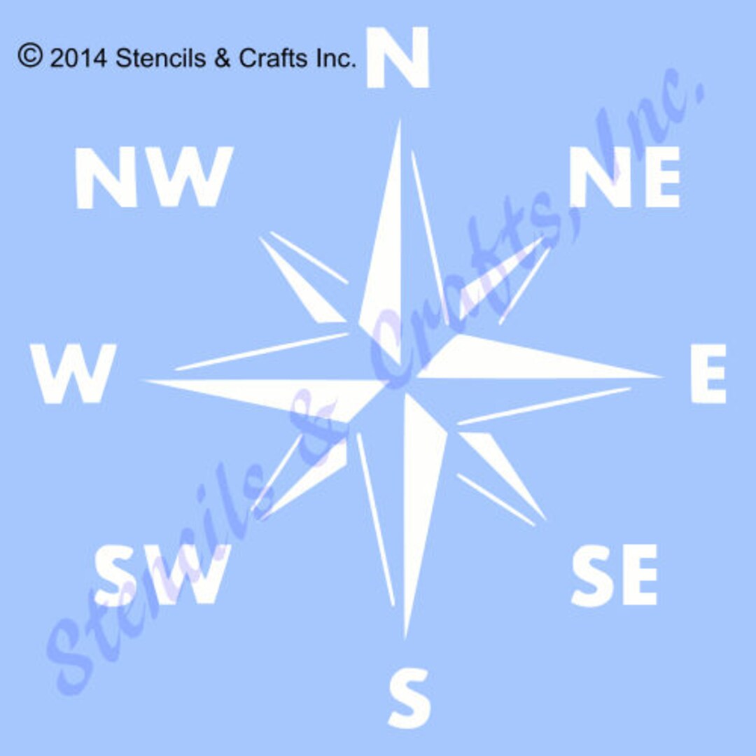 COMPASS STENCIL, Nautical Template, Beach Stencil - Etsy