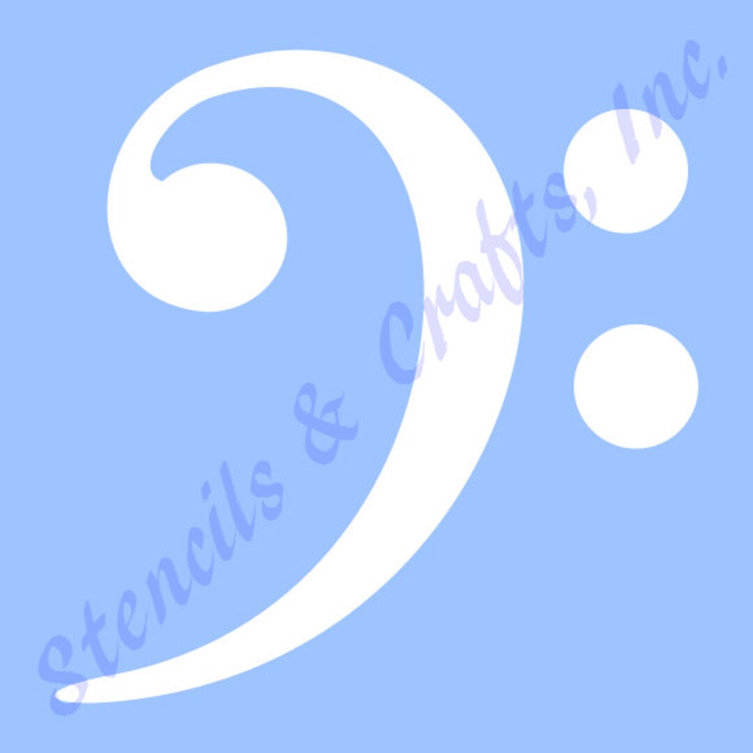 4.5" BASS CLEF STENCIL , Musical Note Template, Musical Stencil - Etsy