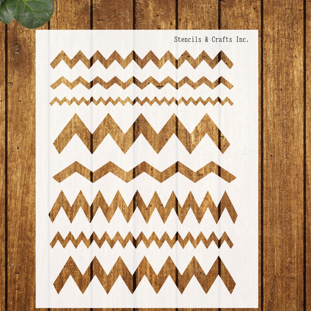 CHEVRON STENCIL, Different Sizes, Geometric Stencil, Painting Stencil ...