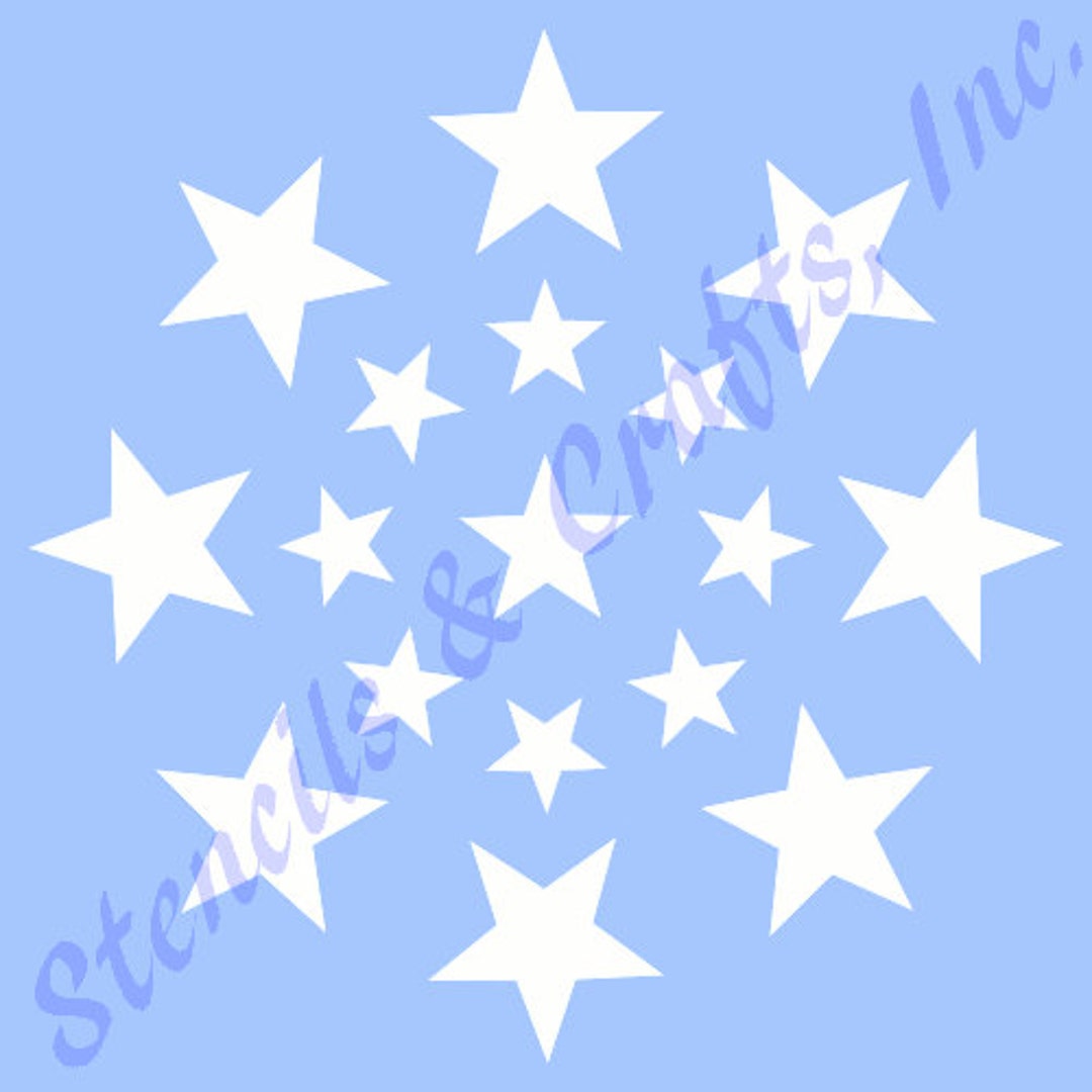STAR STENCIL, Celestial Pattern, Circle Stars Stencil, Pattern ...