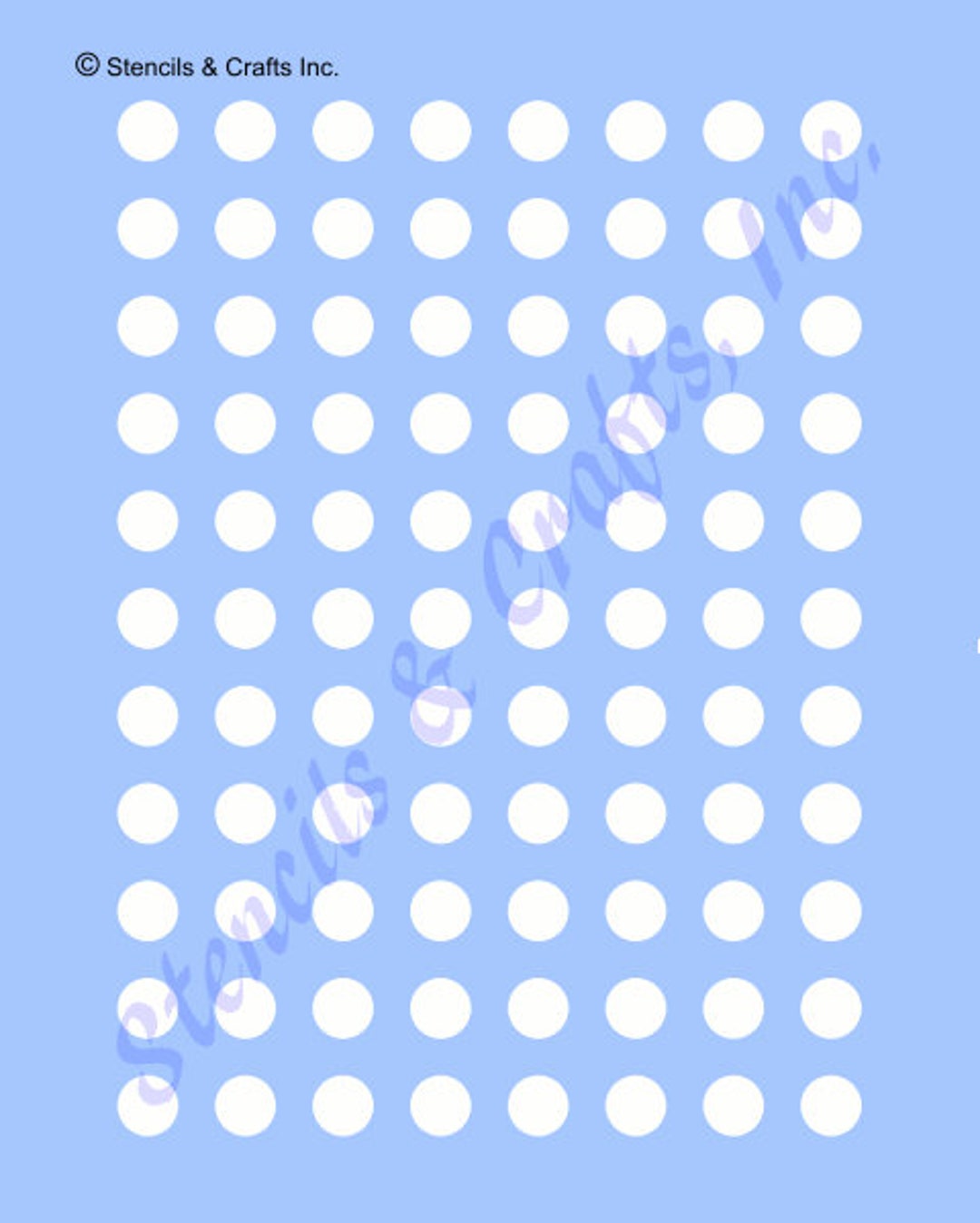 0.50" POLKA DOTS STENCIL, Circles Stencil, Shapes, Polka Dot Template ...