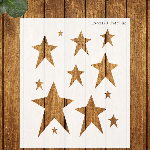 Primitive Star Stencil Template DIY Craft Mylar Reusable Stencils,