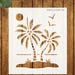 PALM TREES STENCIL, Palm Template, Craft, Maritime Stencil, Scrapbook ...