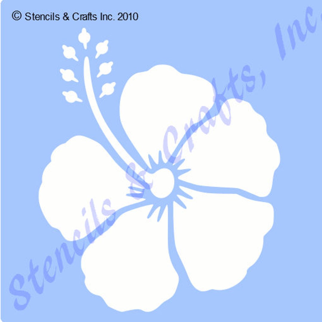 4" HIBISCUS STENCIL, Flower Template, Tropical Stencil, Garden Template ...