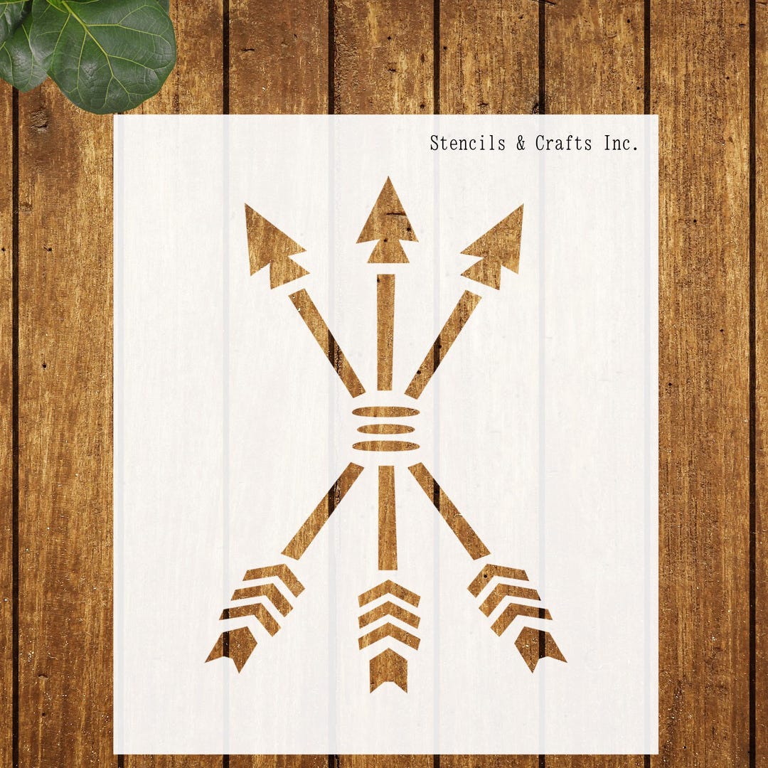 8" ARROW WESTERN STENCIL, Arrows Stencil, Crossed Arrows Stencil ...