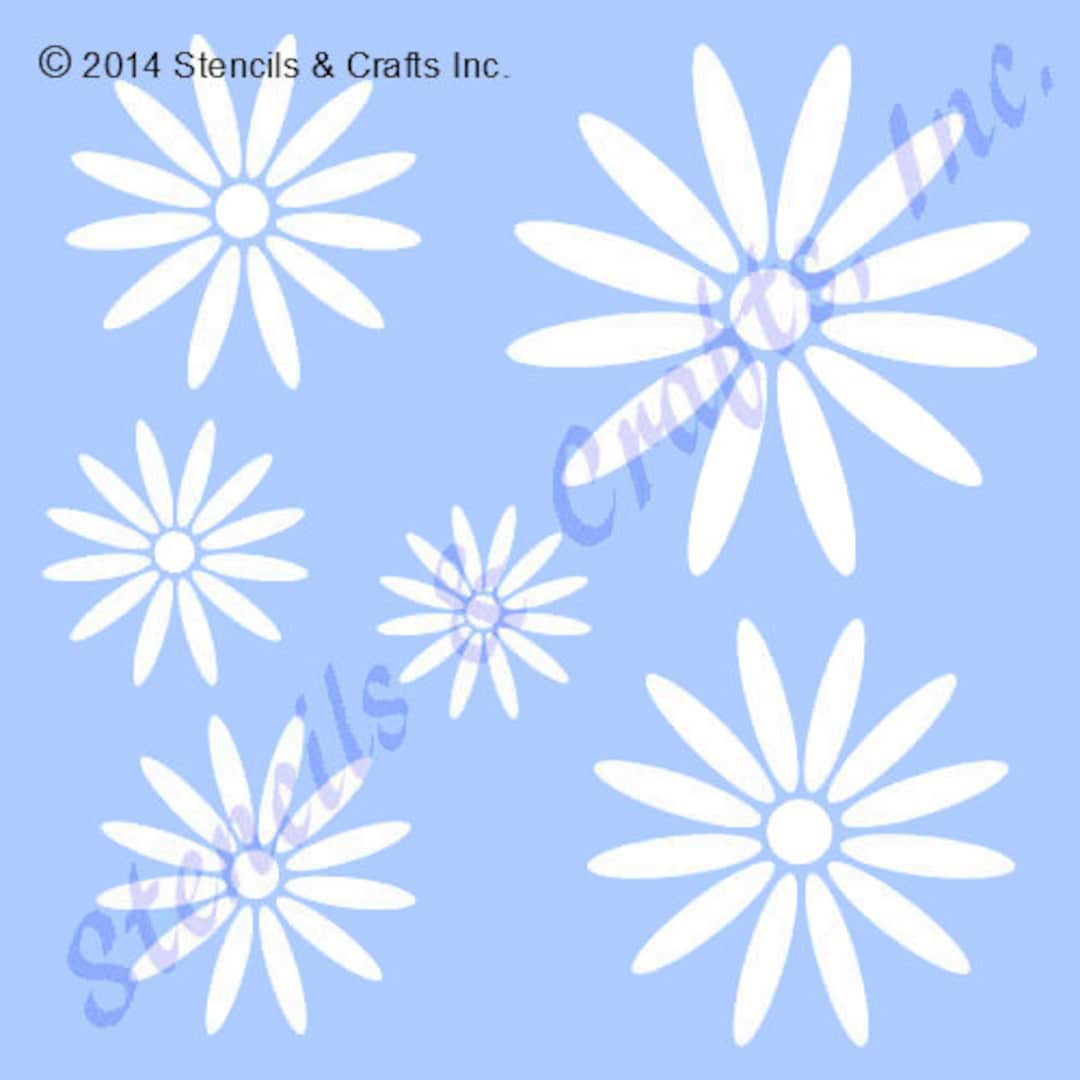 DAISY STENCIL, Flower Stencil, Daisy Template, Daisies Stencil, Craft ...