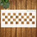 CHECKERBOARD BORDER STENCIL, 0.75" - 1" Checker Stencil, Square ...