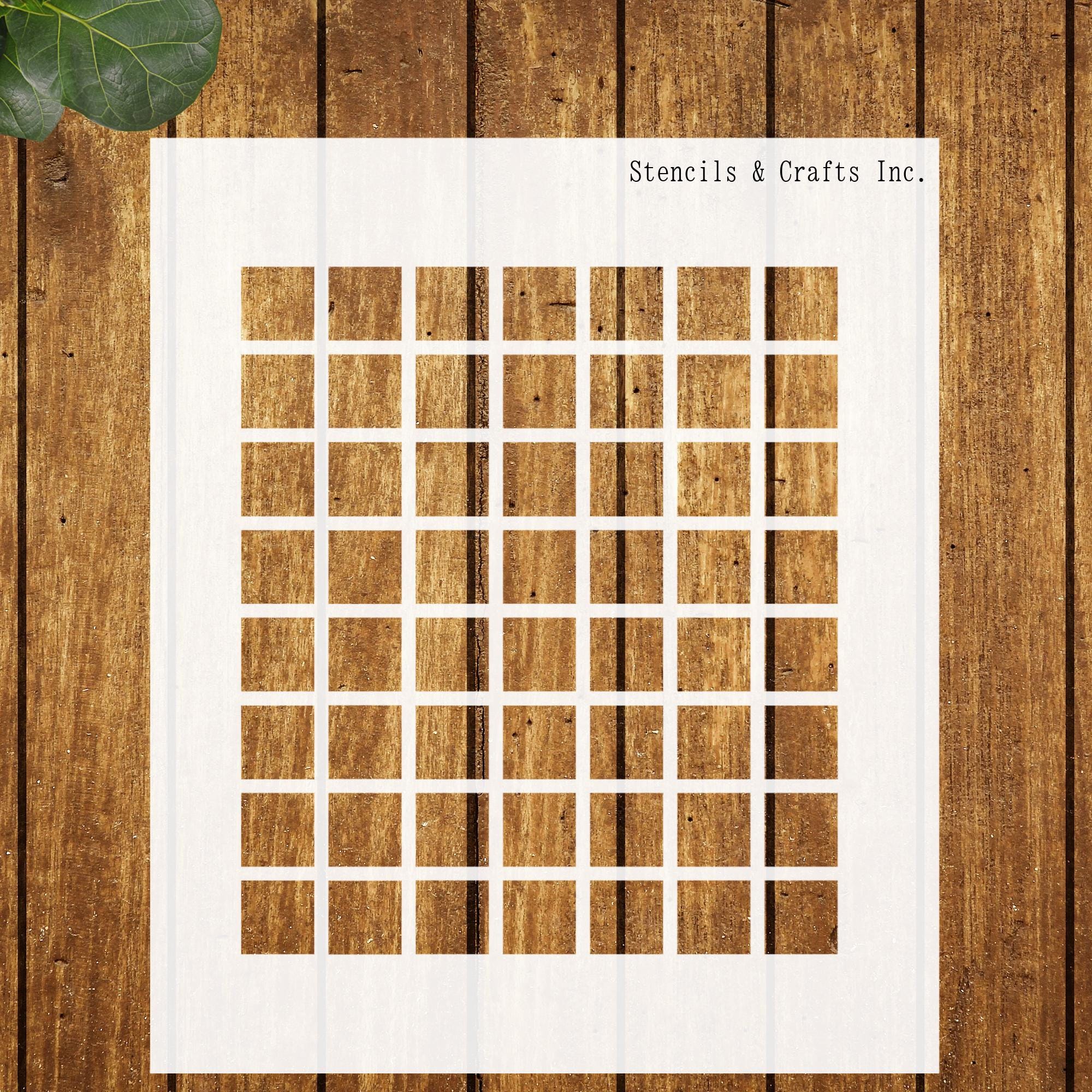 1/2" MOSAIC STENCIL, Square Stencil, Painting Stencil, Geometric ...