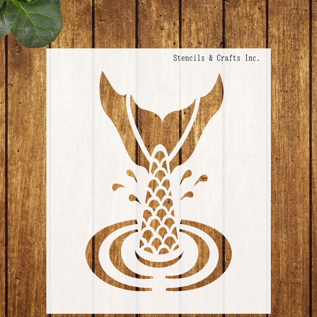 MERMAID FISHTAIL Stencil, Maritime, Beach Stencil, Fish Stencil, Craft ...