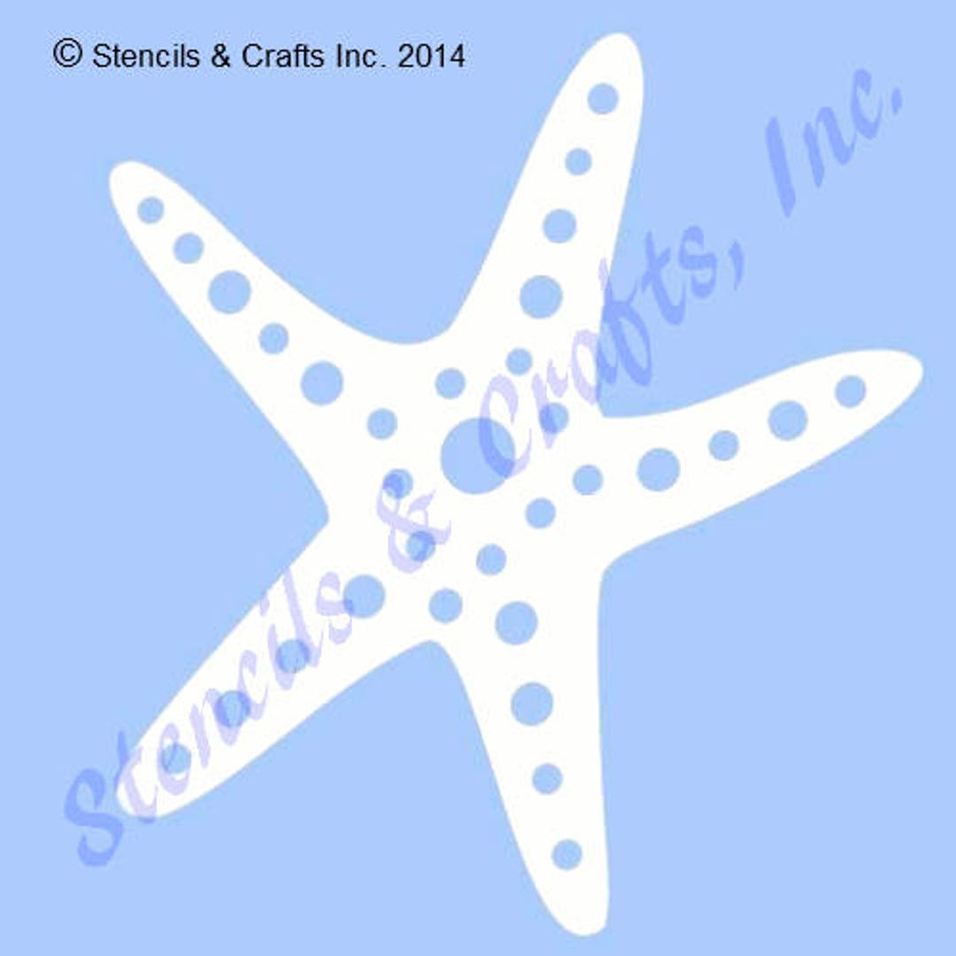 6.5" STARFISH STENCIL, Sea Animal Template, Beach Stencil, Starfish ...