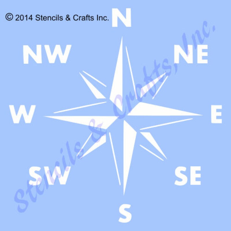Compass Stencil - Etsy