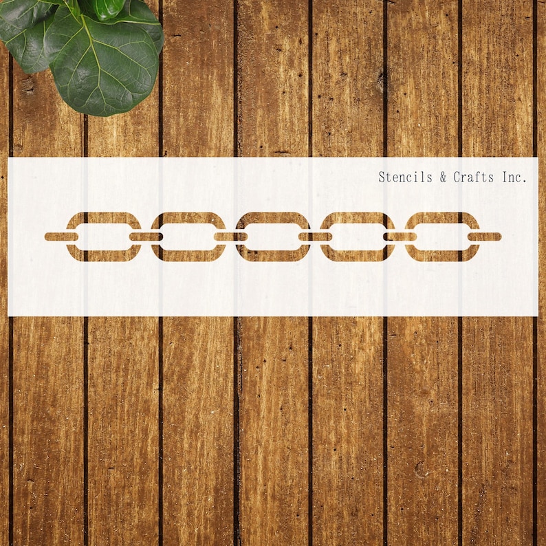 CHAIN BORDER STENCIL, Multiple Sizes, Painting Stencil, Chain Template ...