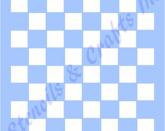 Checker Pattern Stencil Checkerboard Stencil Checkerboard - Etsy