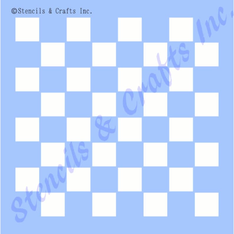 1.15 CHECKERBOARD STENCIL Game Board Template Checkers | Etsy